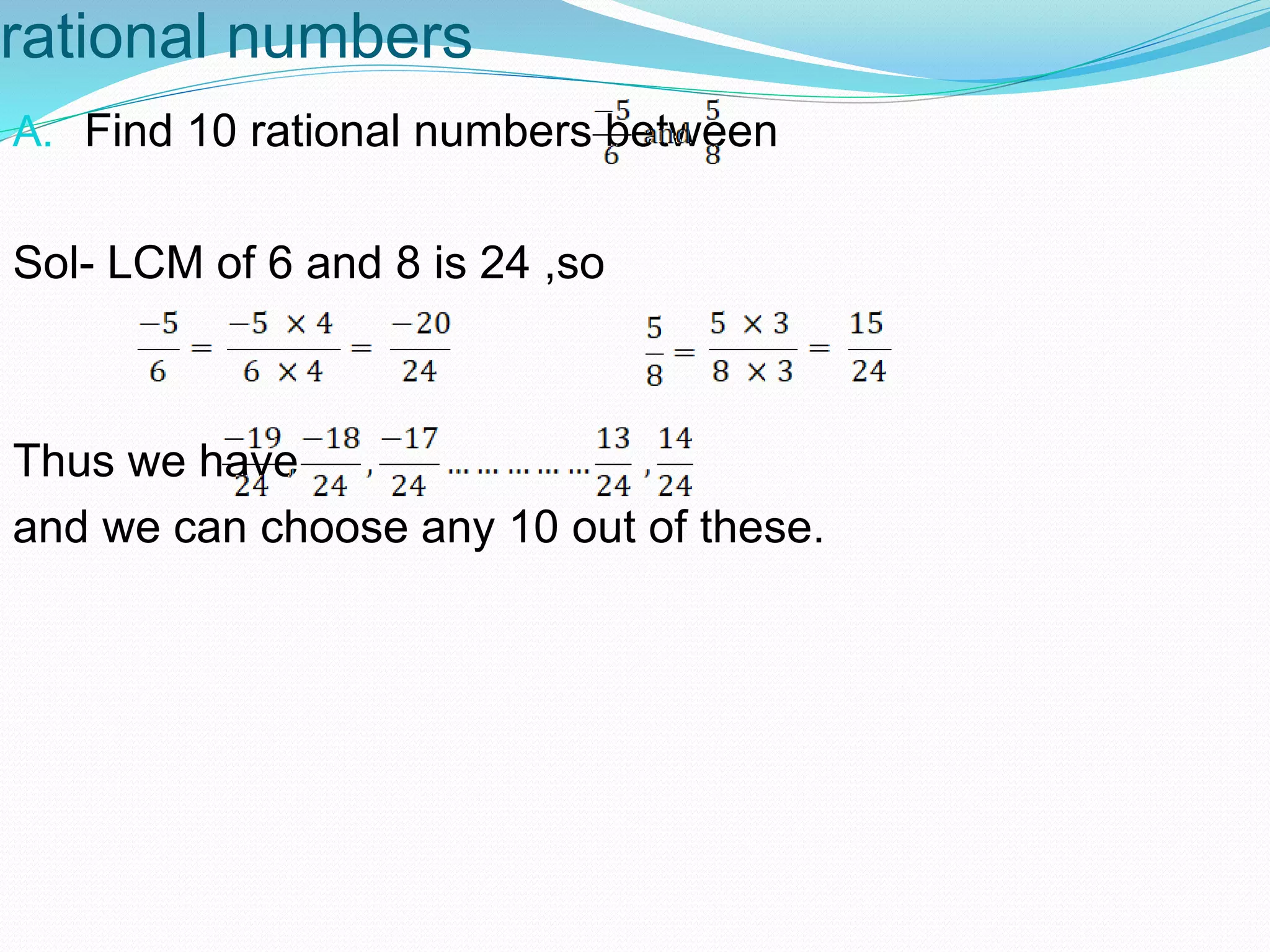 Chapter-1 Rational numbers Class 8th | PPTX