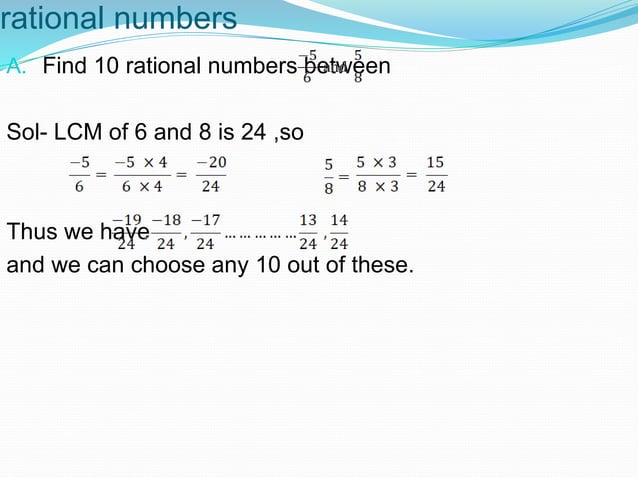 Chapter-1 Rational numbers Class 8th | PPTX | Computing | Technology & Computing