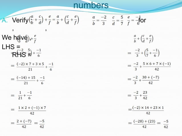Chapter-1 Rational numbers Class 8th | PPTX | Computing | Technology & Computing