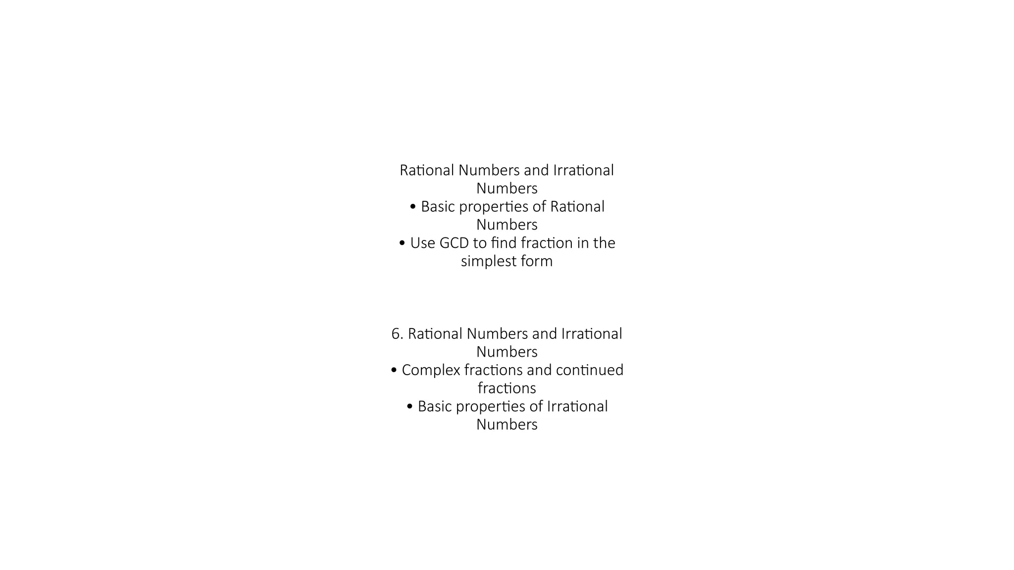 Rational Numbers and Irrational. The examples of Rational Numbers and ...