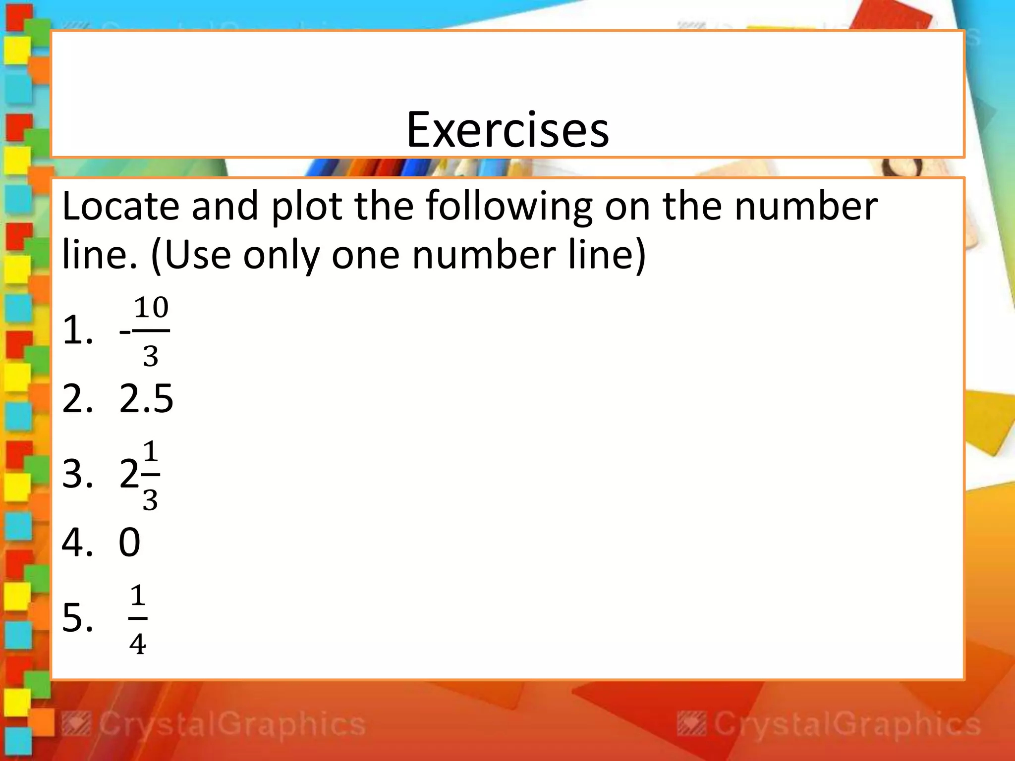 Rational numbers in the number line | PPTX
