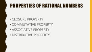 Rational numbers introduction ex 1.1 | PPTX