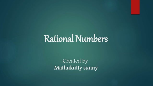 Rational numbers ppt | PPTX
