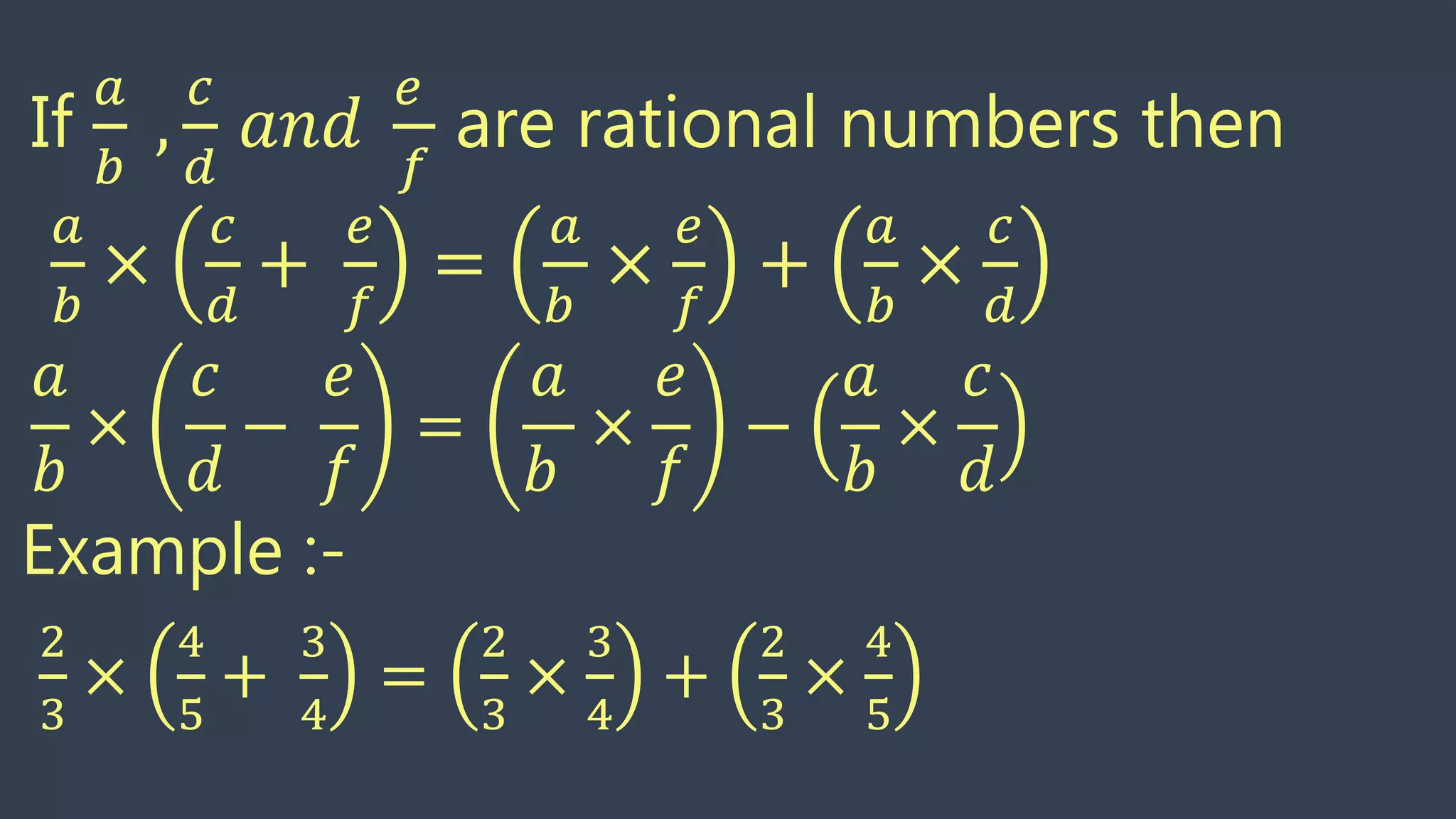 Properties of Rational Numbers | PPTX
