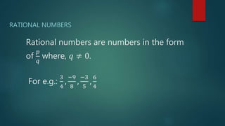 Rational numers ppt | PPTX