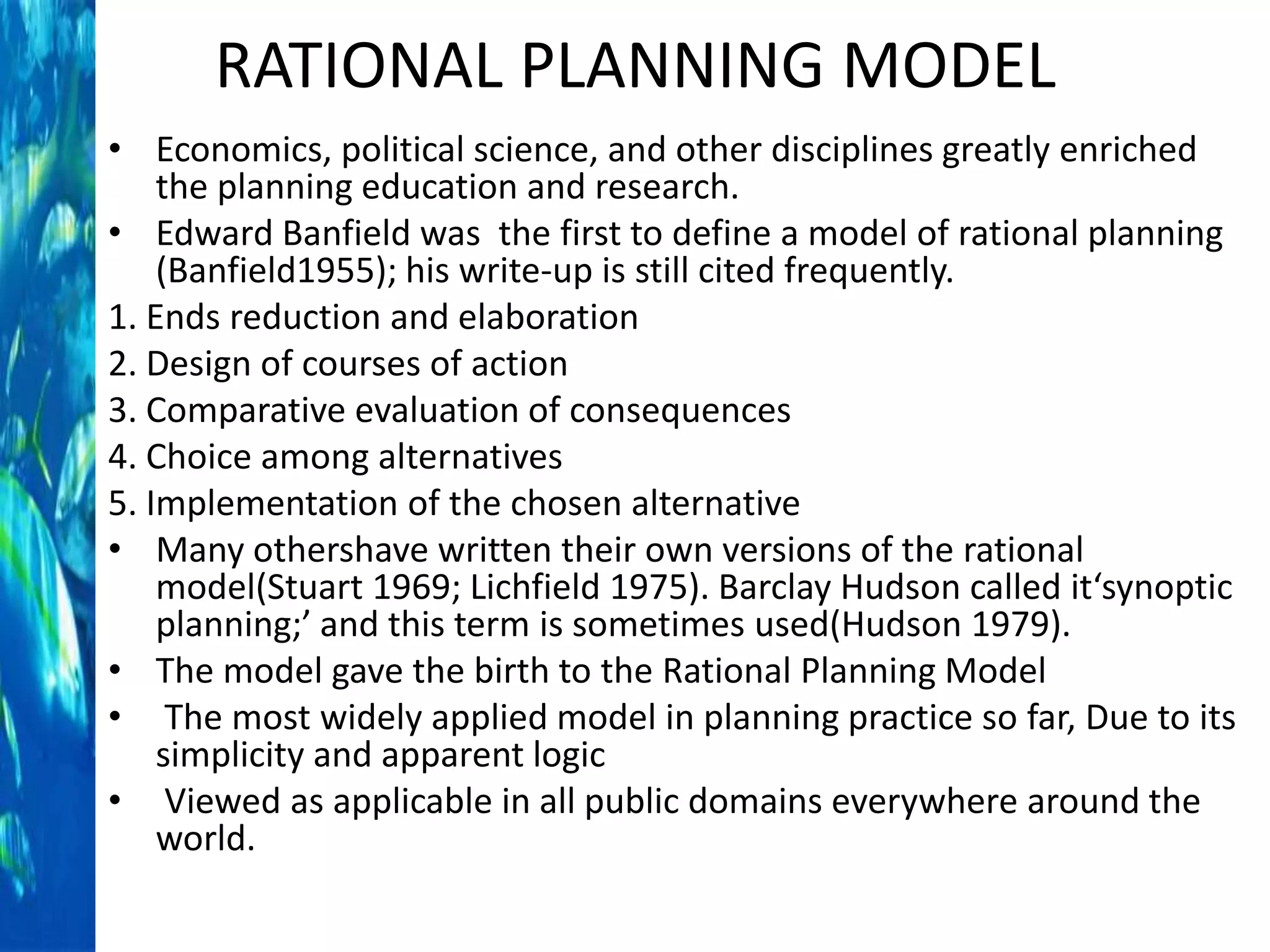 Rational planning and Sustainability | PPTX