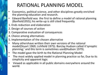 Rational planning and Sustainability | PPTX