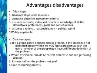 Rational planning and Sustainability | PPTX