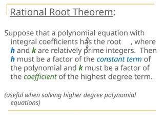 RATIONAL ROOT THEOREM AND EXAMPLES .pptx | Classical Music | Music