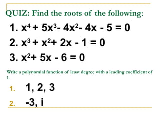 RATIONAL ROOT THEOREM AND EXAMPLES .pptx | Classical Music | Music