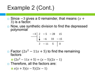 Rational Root Theorem | PPTX