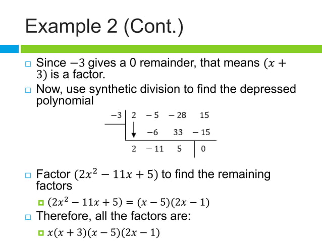 Rational Root Theorem | PPTX | Computing | Technology & Computing