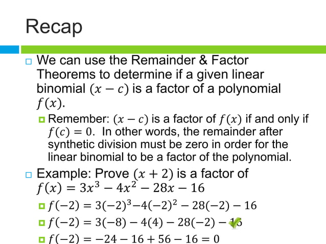 Rational Root Theorem | PPTX | Computing | Technology & Computing
