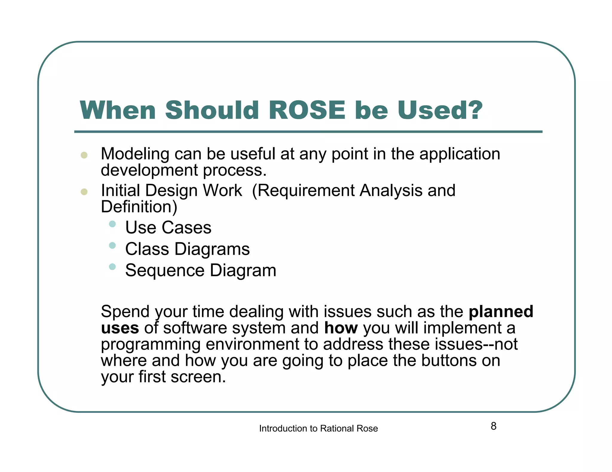 Rational rose tutorial | PDF