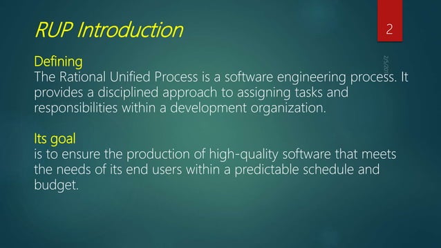 Rational unified process (rup) | PPTX | Programming Languages | Computing
