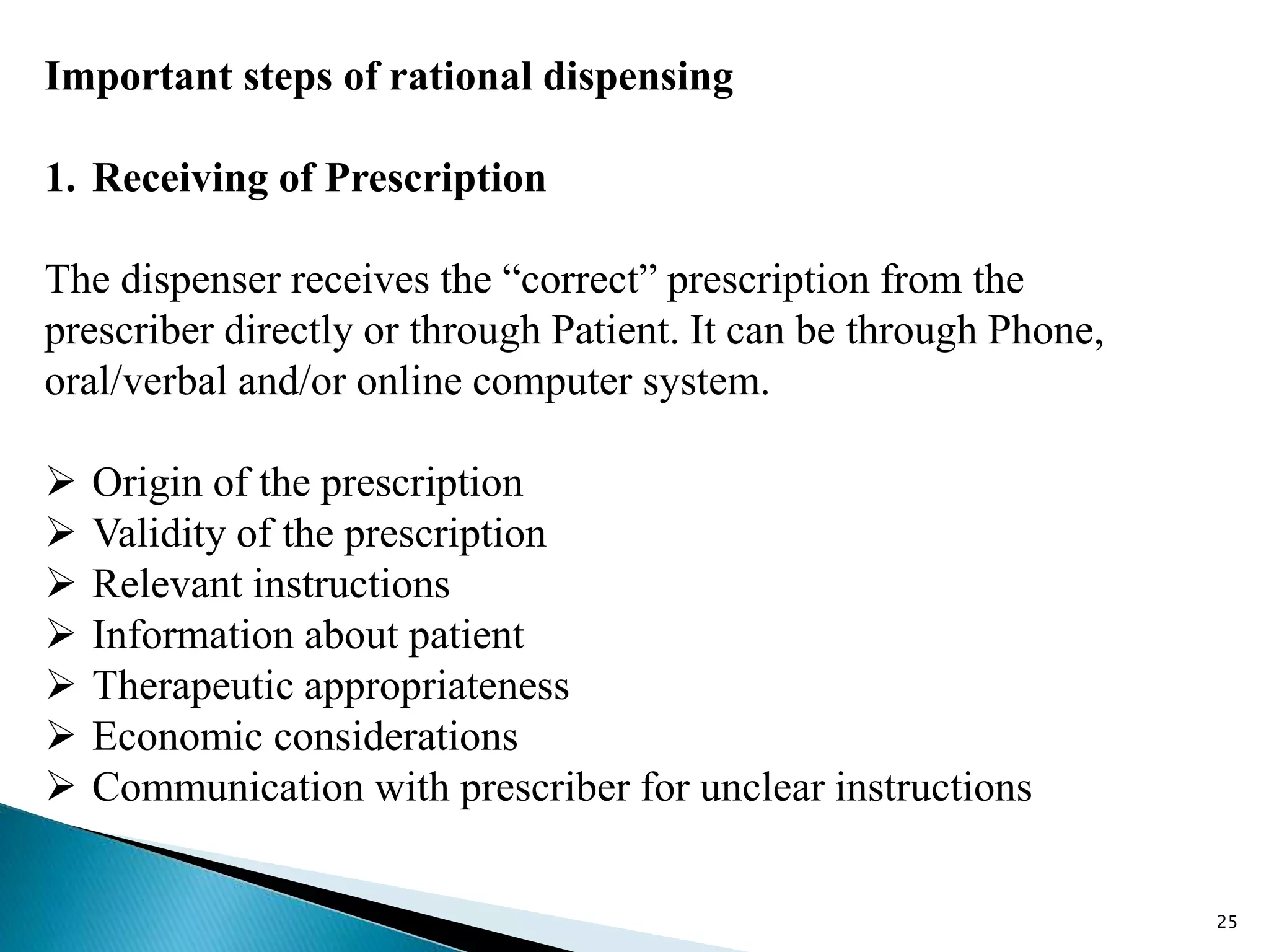 Rational prescribing,dispensing and use of drugs | PPTX