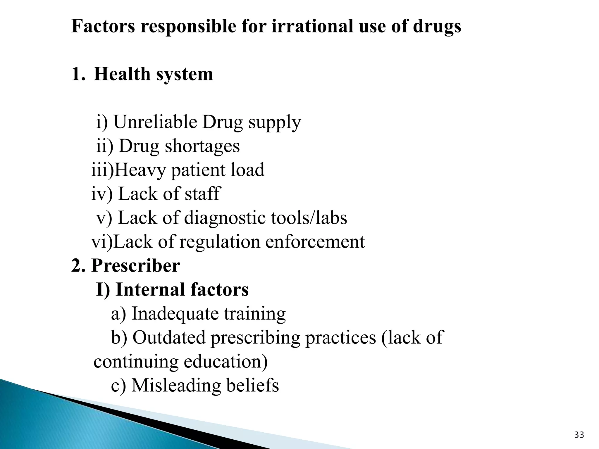 Rational prescribing,dispensing and use of drugs | PPTX