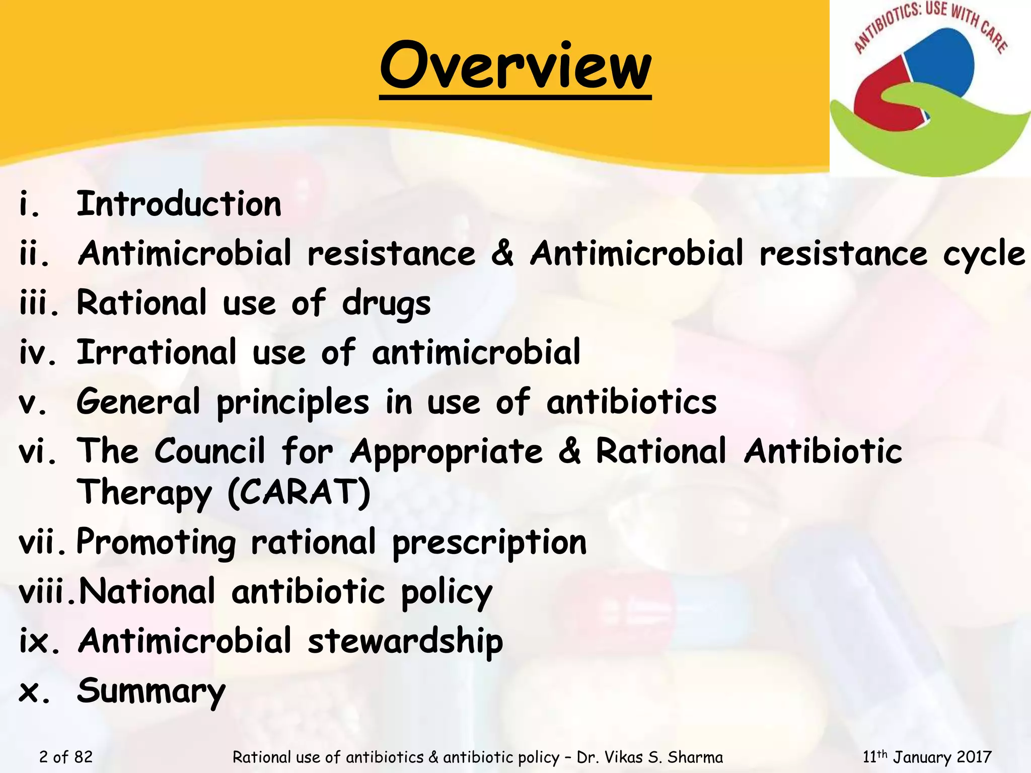 Rational use of antibiotics & antibiotic policy | PPTX