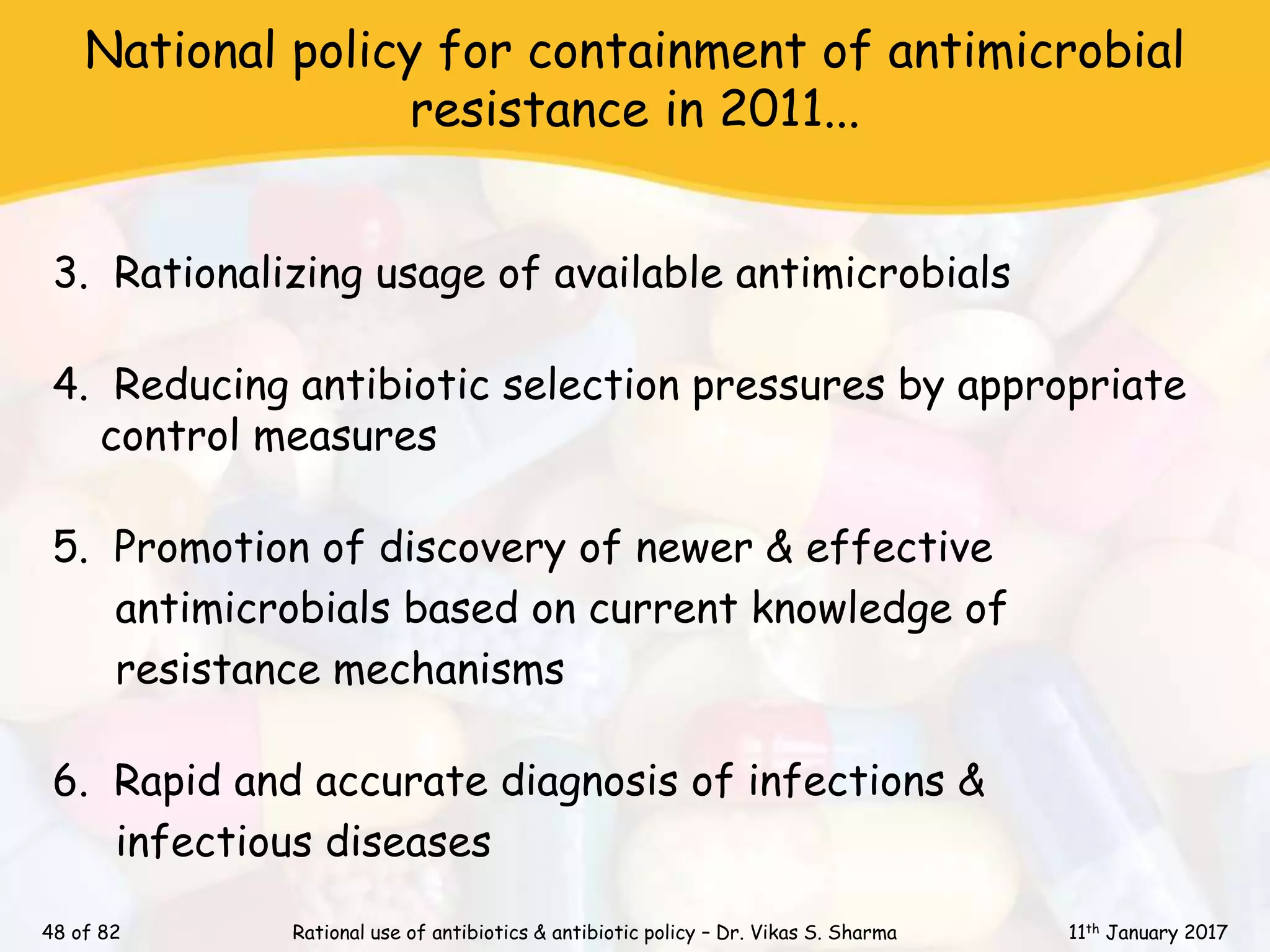 Rational use of antibiotics & antibiotic policy | PPTX