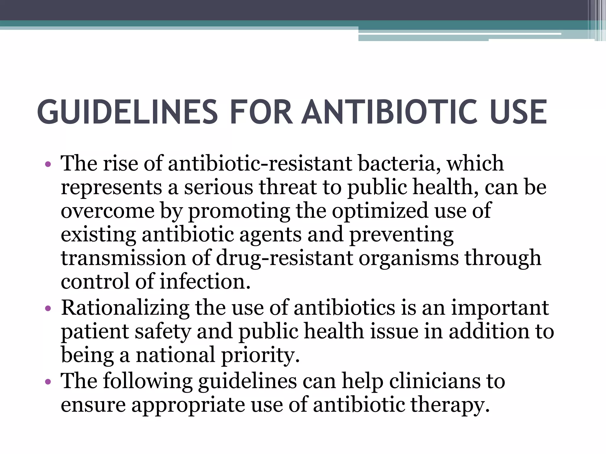 Rational use of antibiotics | PPTX