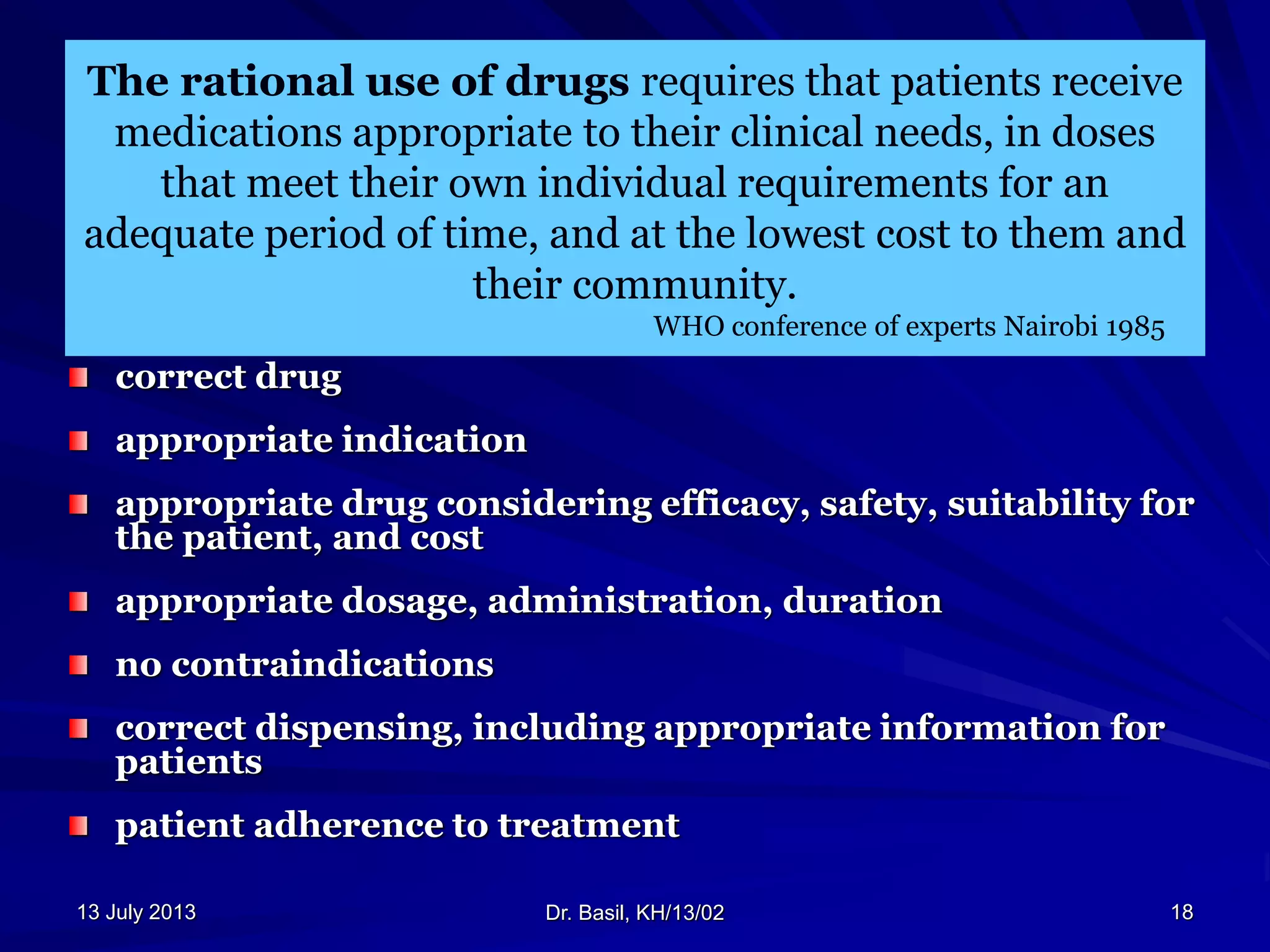Rational use of antibiotics by Dr. Basil Tumaini | PPTX