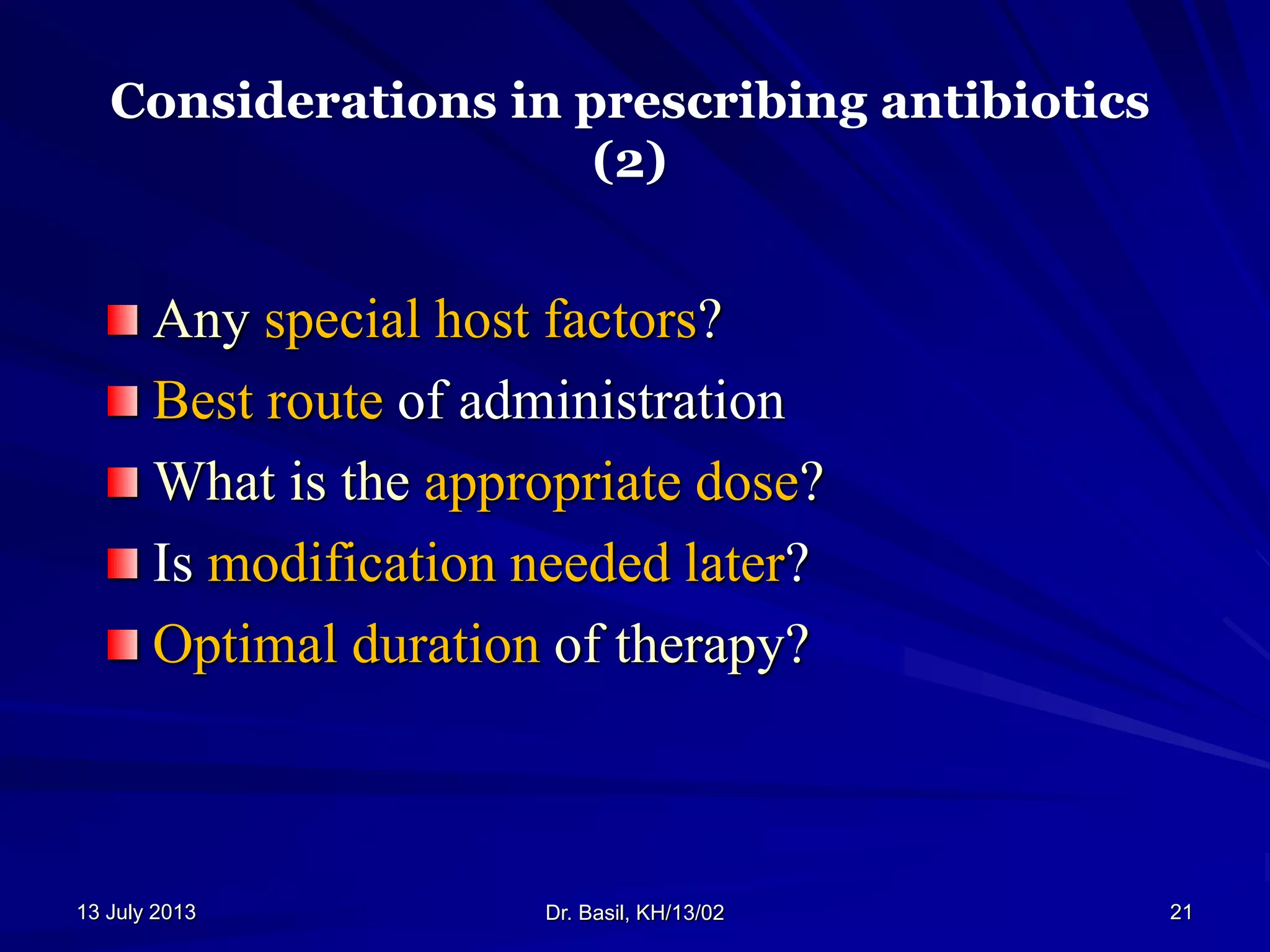 Rational use of antibiotics by Dr. Basil Tumaini | PPTX