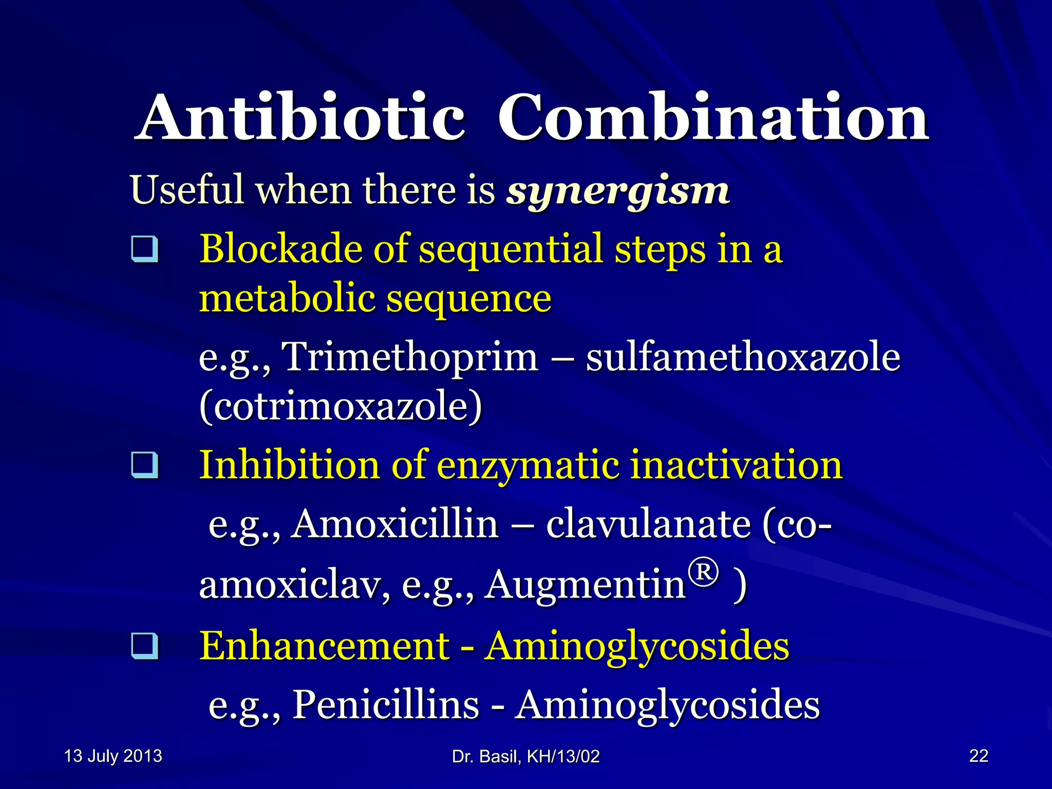 Rational use of antibiotics by Dr. Basil Tumaini | PPTX