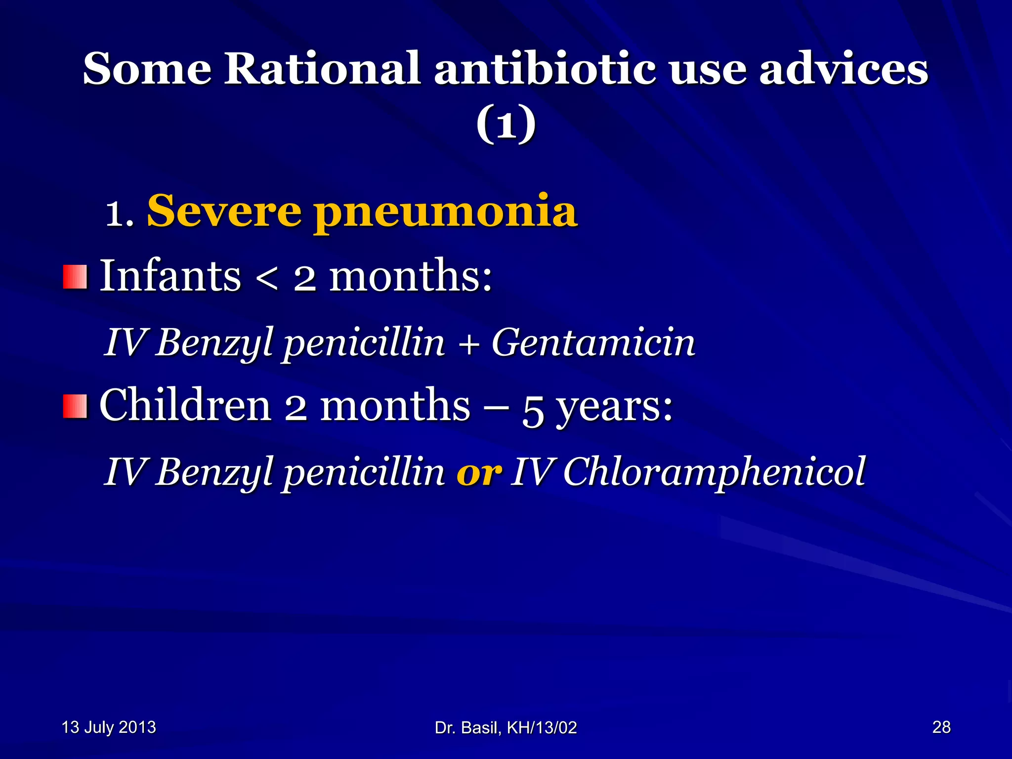 Rational use of antibiotics by Dr. Basil Tumaini | PPTX