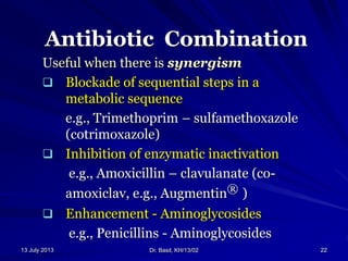 Rational use of antibiotics by Dr. Basil Tumaini | PPTX