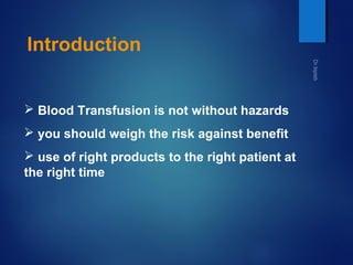 Rational use of blood | PPT