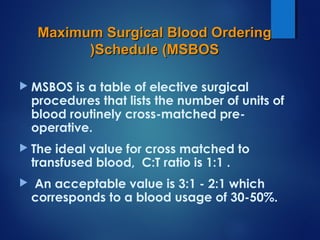 Rational use of blood | PPT