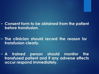 Rational use of blood | PPT
