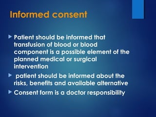 Rational use of blood | PPT