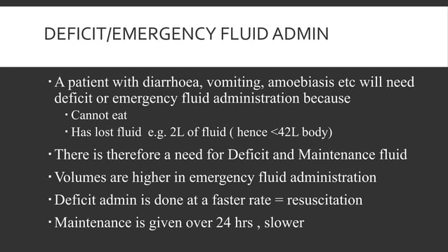 Rational use of intravenous fluids by Dr. Ketor | PPT