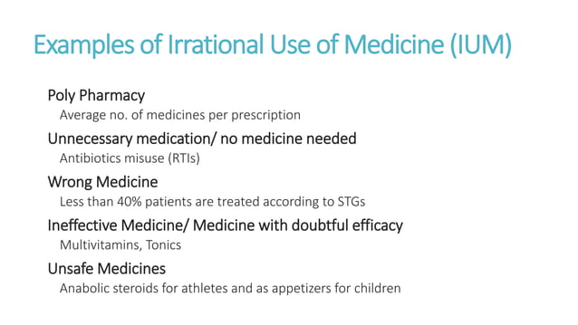 Rational use of medicine | PPTX | Pharmaceutical Industry | Industries