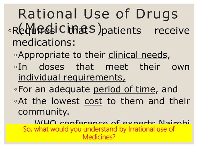 Rational use of medicines for BPH | PPTX