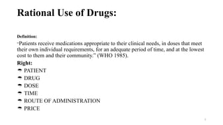 Rational use of medicines MAINLY RATIONAL PRESCRIBING | PPTX