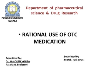 Rational use of otc medication | PPTX