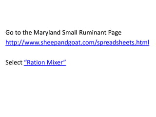 Ration balancing | PPTX