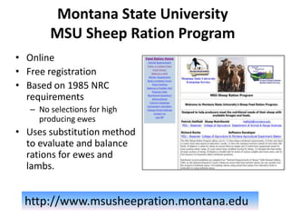 Ration balancing software for sheep | PPTX