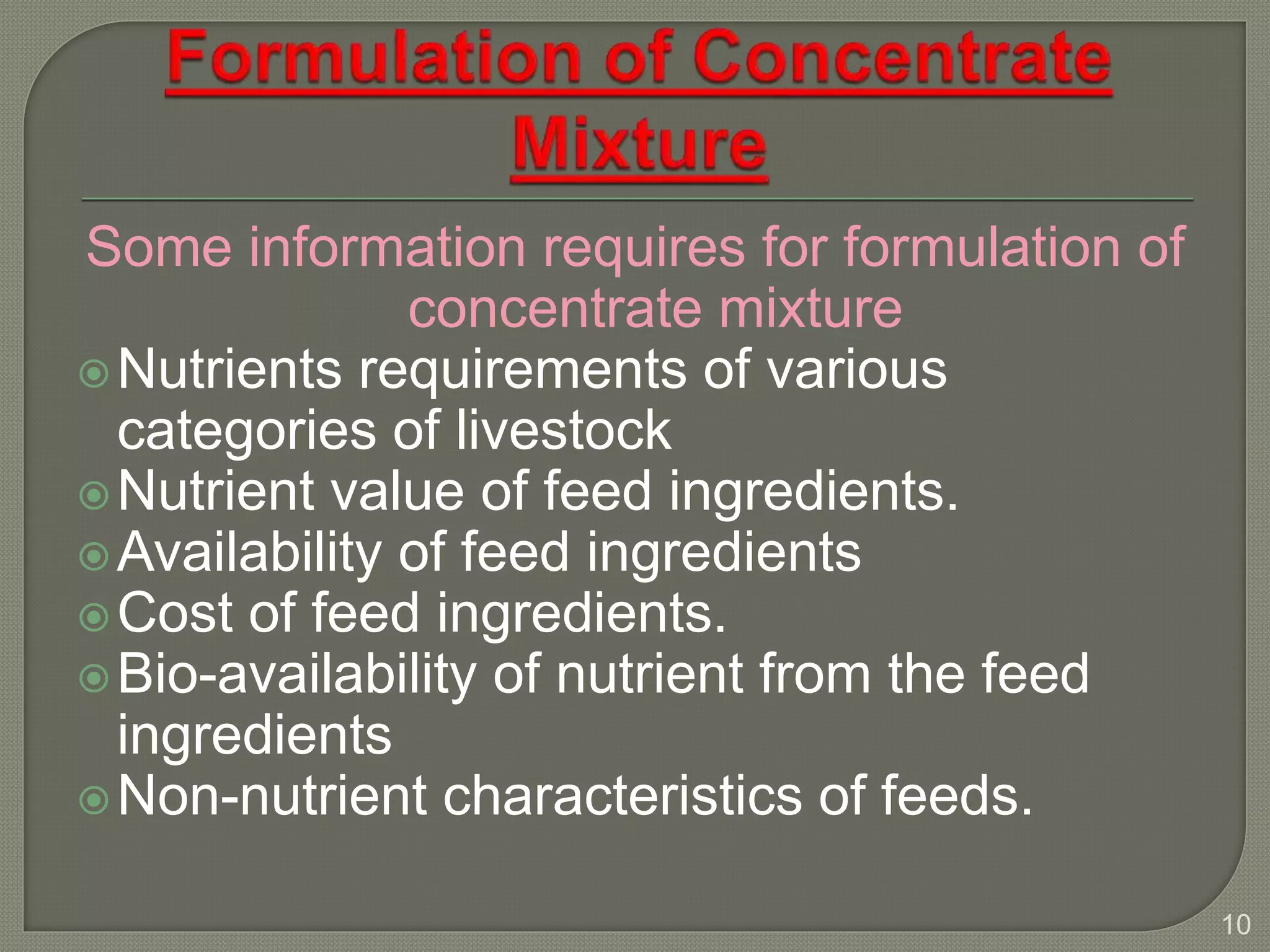 Ration formulation | PPTX