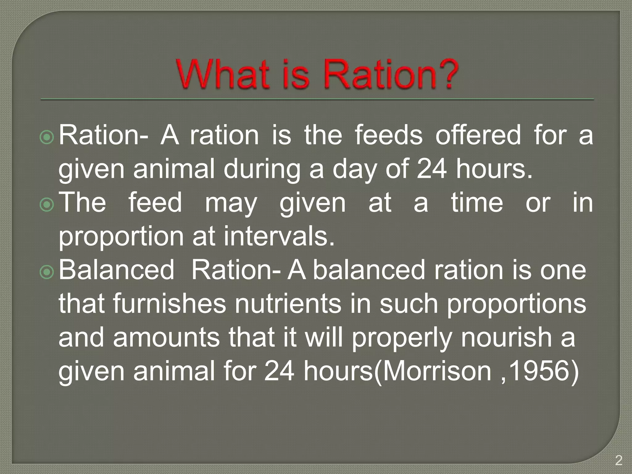 Ration formulation | PPTX