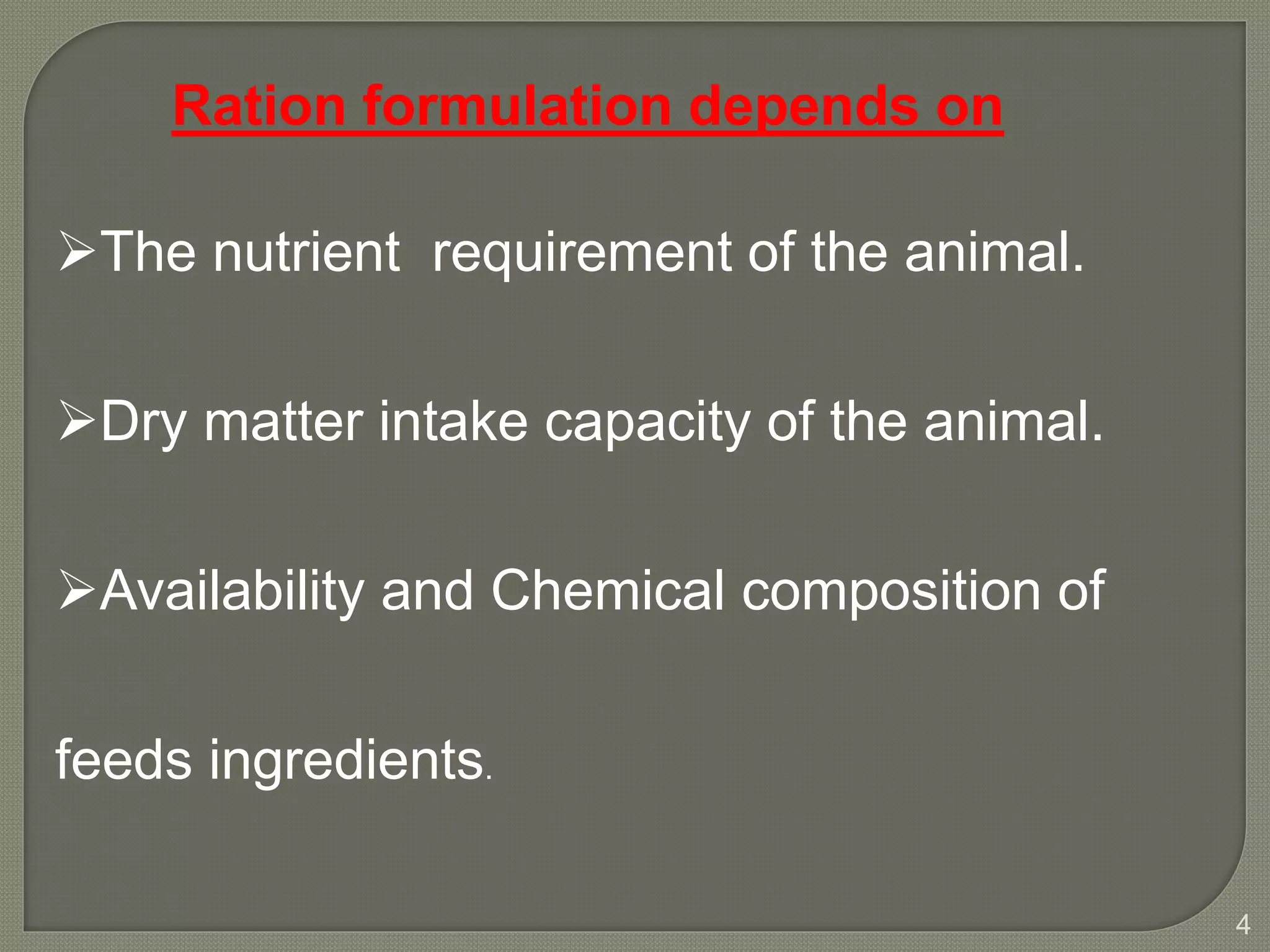 Ration formulation | PPTX