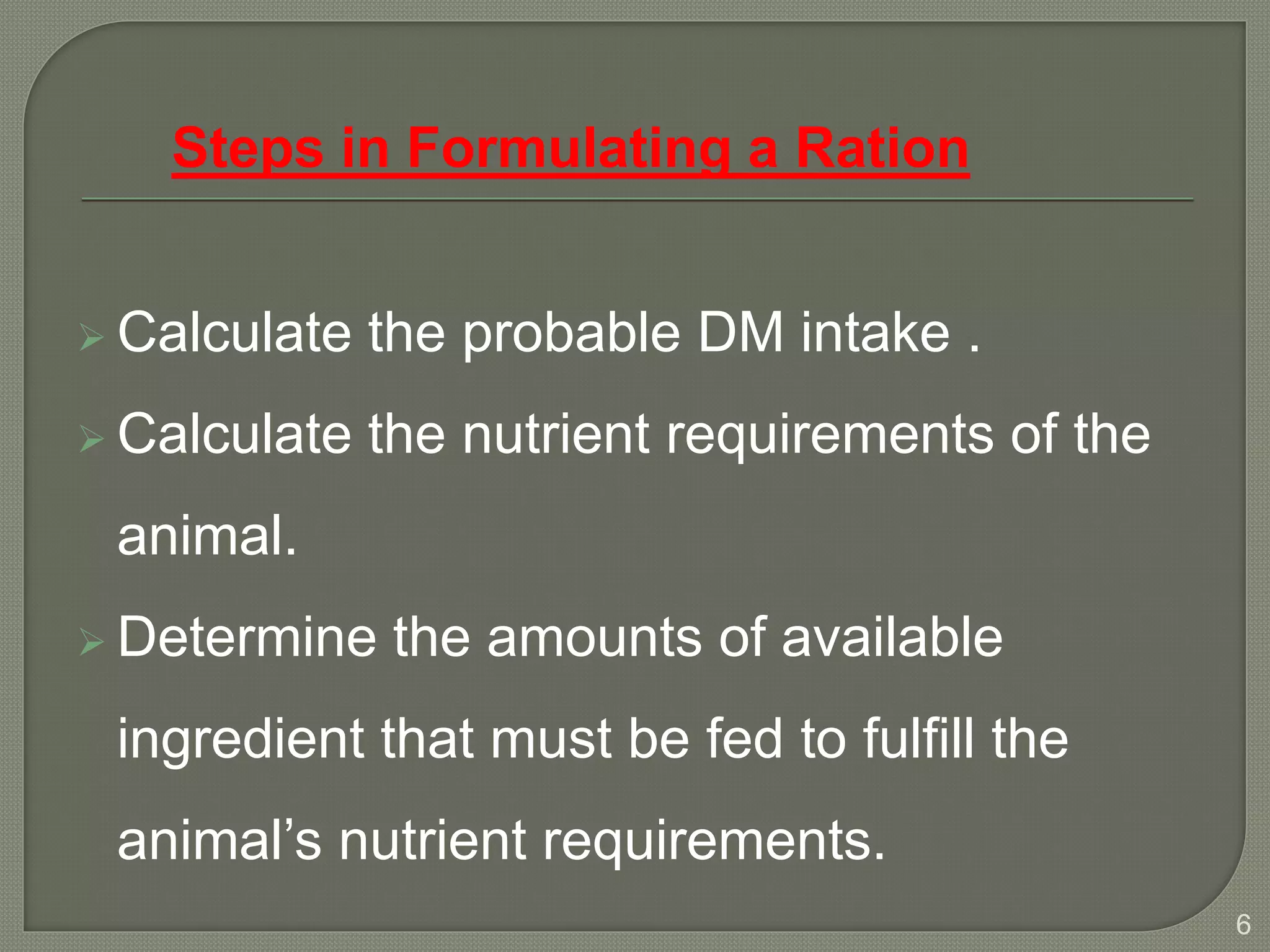 Ration formulation | PPTX