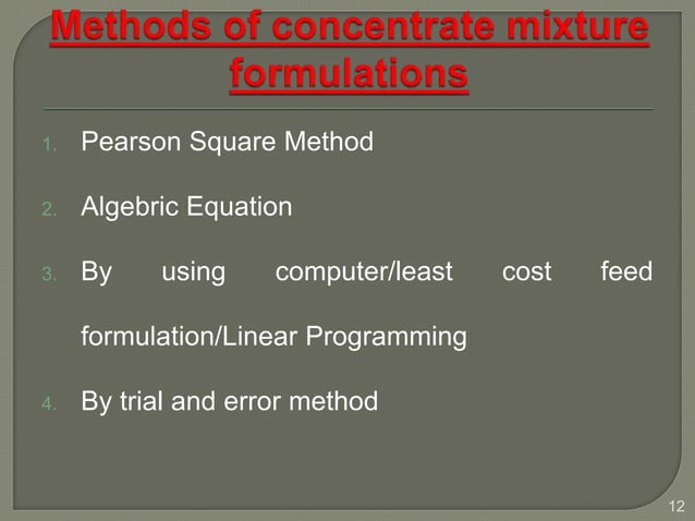 Ration formulation | PPTX | Agriculture | Industries