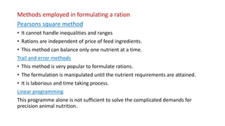 Principles of computation of rations for ruminants | PPTX