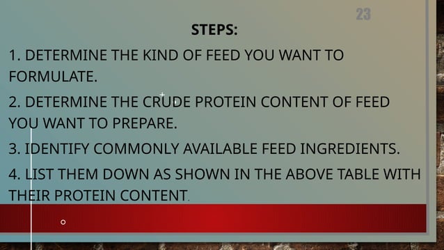 RATION FORMULATION- GRADE 9 ANIMAL PRODUCTION | PPTX | Nutrition ...