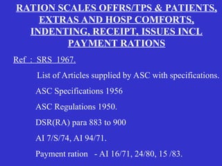 Ration scales in Indian Army power point | PPT