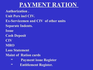 Ration scales in Indian Army power point | PPT