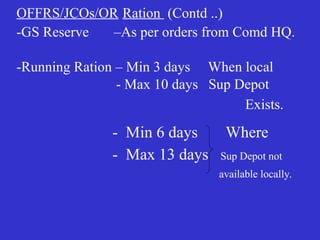 Ration scales in Indian Army power point | PPT